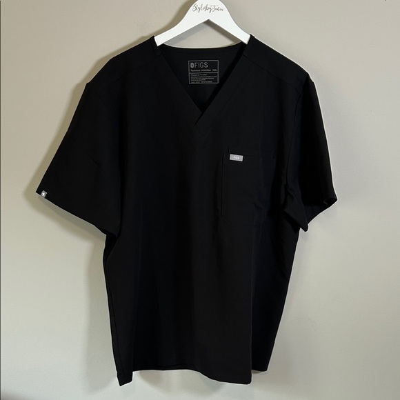 Figs | Shirts | Figs Mens Leon Two Pocket Top Black Short Sleeve Sz 2xl ...